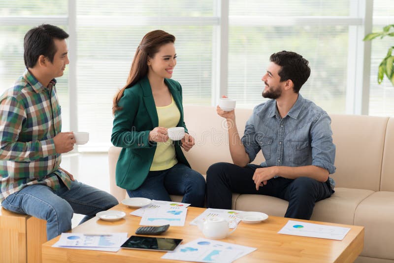 Coffee break stock photo. Image of group, drink, asian - 56765364