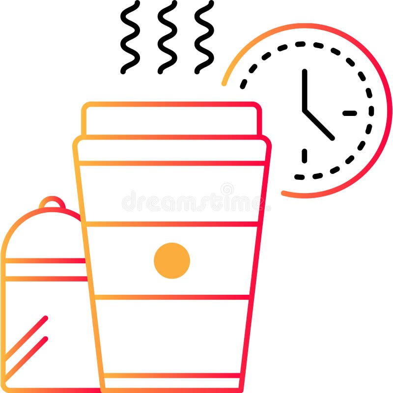 Coffee Break Outline Icon Vector Takeaway Cup Stock Vector ...
