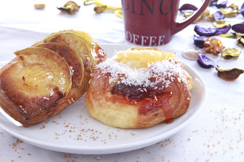 Coffee break with pastry stock photo. Image of food, pastry - 35054198