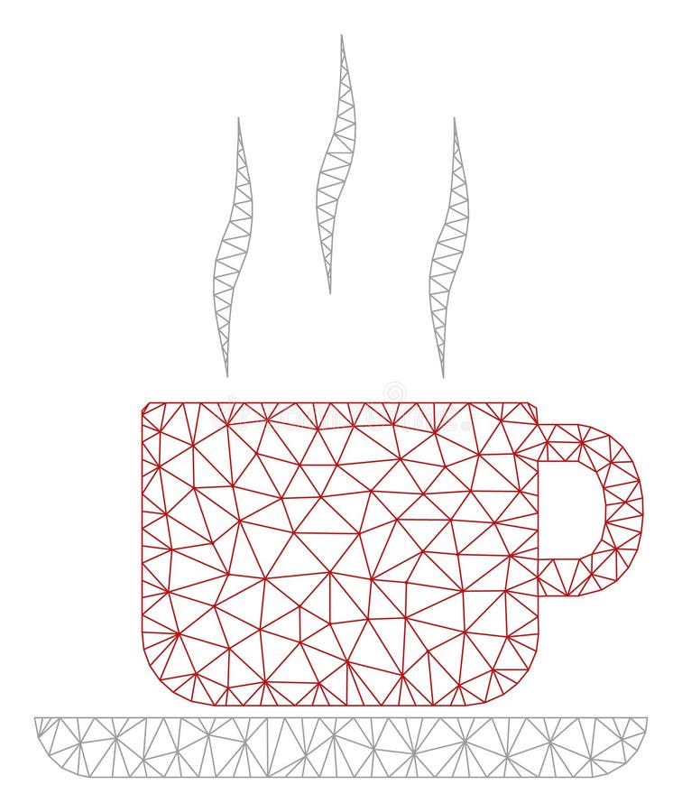 Coffee Break Polygonal Frame Vector Mesh Illustration Stock Vector ...