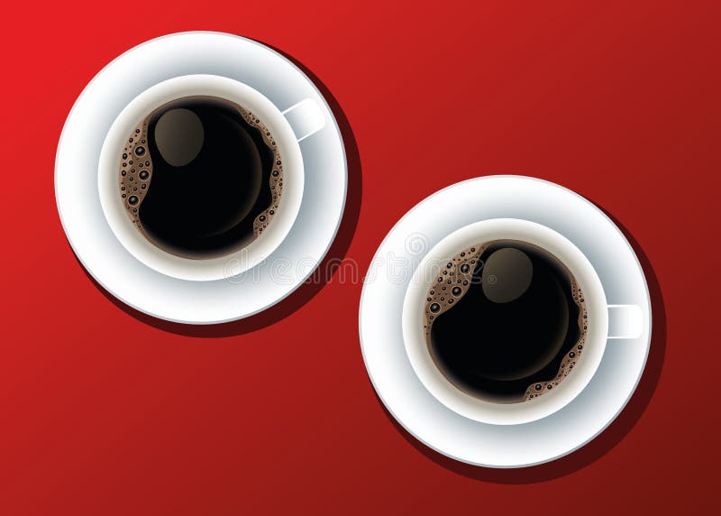 Coffee Break Poster with Cups Drinks Stock Vector - Illustration of ...