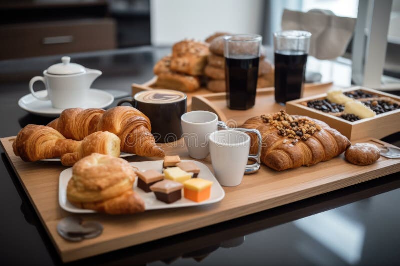 Coffee Break Ritual with Pastries and Treats from Local Bakery Stock ...