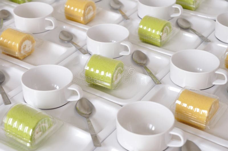 Coffee Break Set during Meeting Stock Photo - Image of carpet, dishware ...