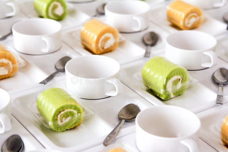 Coffee break set stock image. Image of meeting, saucer - 50364731