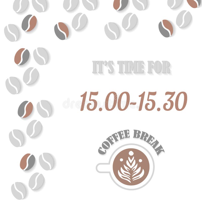 Coffee Break Banner with Coffe Cup Stock Illustration - Illustration of ...