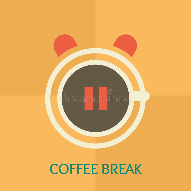 Coffee break stock illustration. Illustration of brown - 34256402