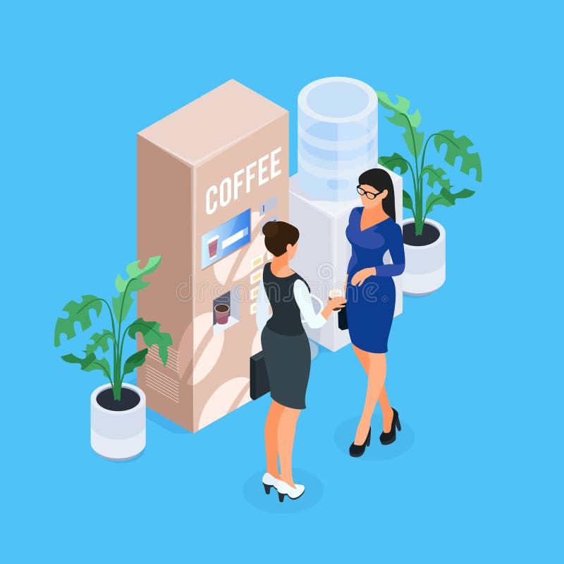 Employees Talking Break Stock Illustrations – 149 Employees Talking ...