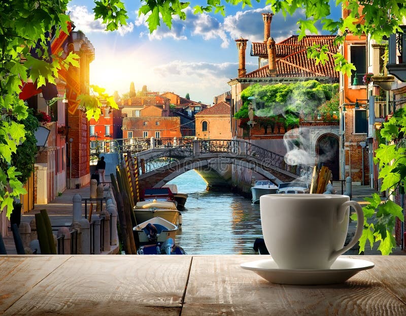 Coffee break in Venice stock photo. Image of historic - 92795178