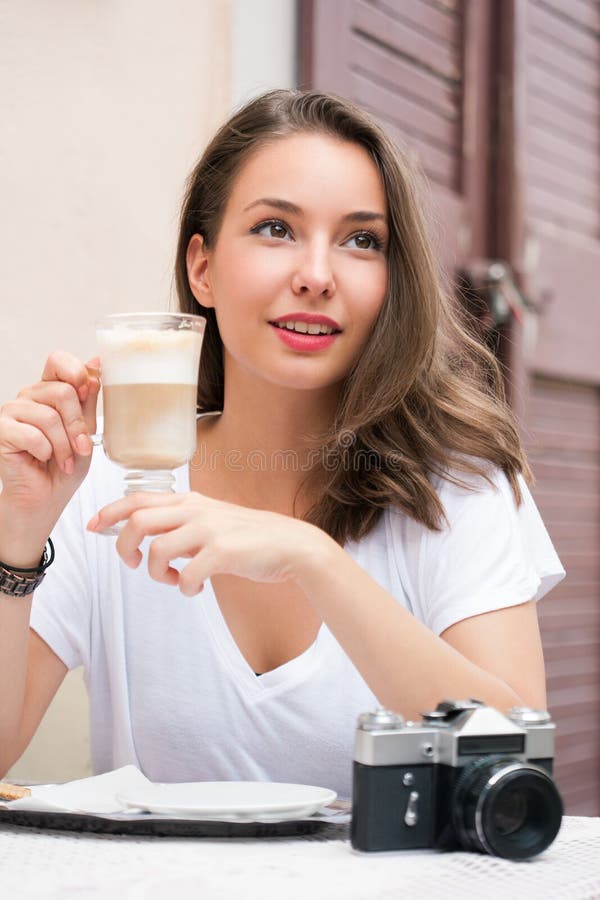 Coffee break. stock image. Image of portrait, shop, coffee - 60127143