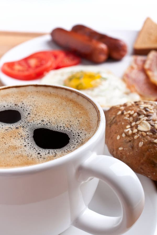 Breakfast Series - Bagels, Coffee and Juice Stock Image - Image of ...