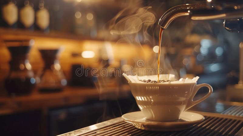 Coffee Brewing Process stock image. Image of process - 332667651