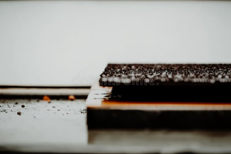 Coffee Brewing Process with Rich Espresso Grounds and Fresh Coffee ...