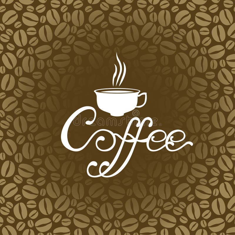 Coffee brown background stock vector. Illustration of brown - 65862269