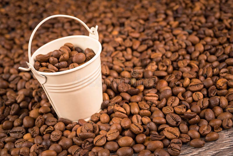 Coffee Bucket Concept stock photo. Image of nature, dark - 68617686