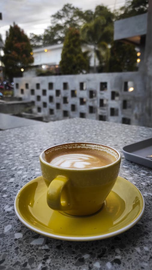 Coffee in a Cafe with a Zen Concept Stock Image - Image of wooden ...