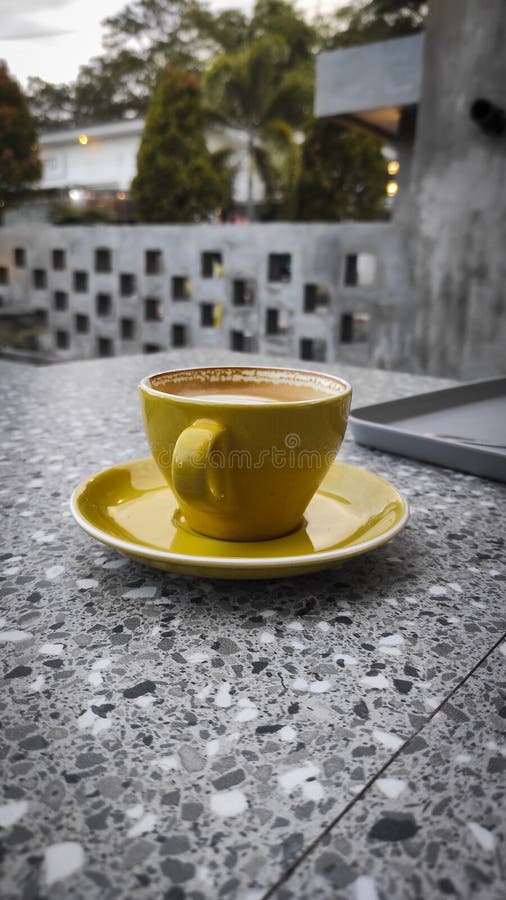 Coffee in a Cafe with a Zen Concept Stock Photo - Image of fresh, sugar ...