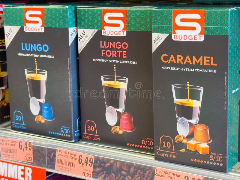 Coffee Capsule Variety Pack Display on Store Shelf Editorial Image ...