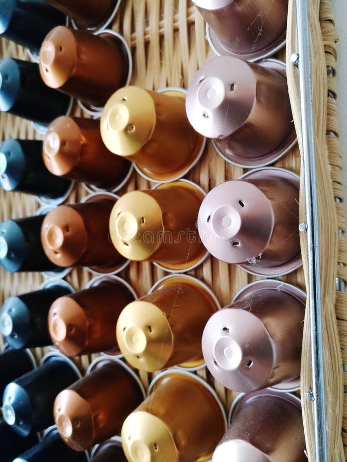 After Coffee the Capsules is Used for Decoration Stock Photo - Image of ...