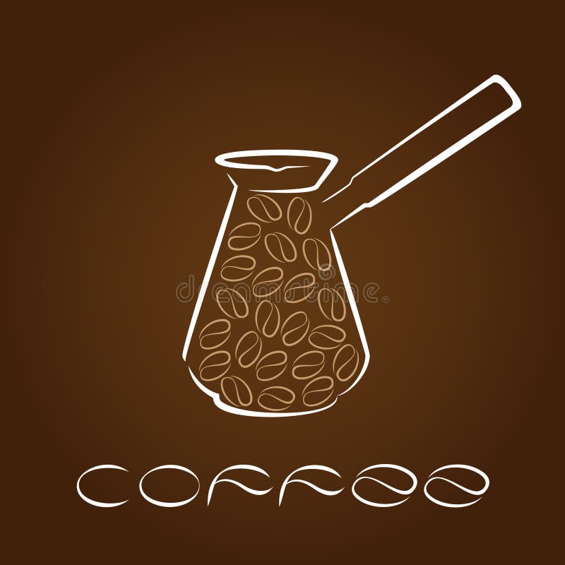 Coffee Card Template with Turk Stock Vector - Illustration of menu ...