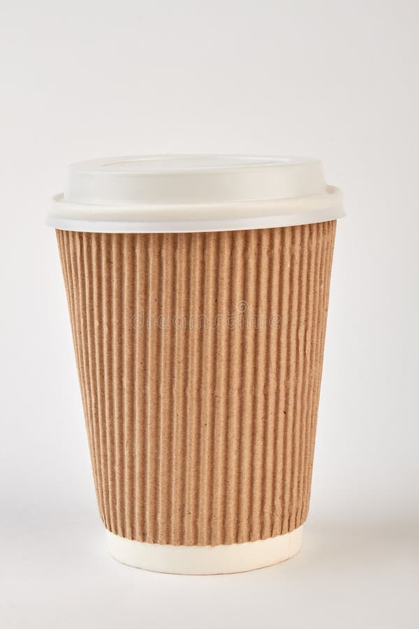Coffee Cardboard Cup Isolated. Stock Photo - Image of container, empty ...