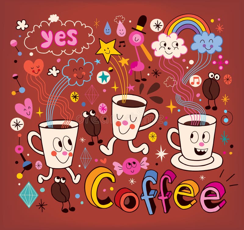 Cup of Coffee Cartoon Vector Illustration Stock Vector - Illustration ...