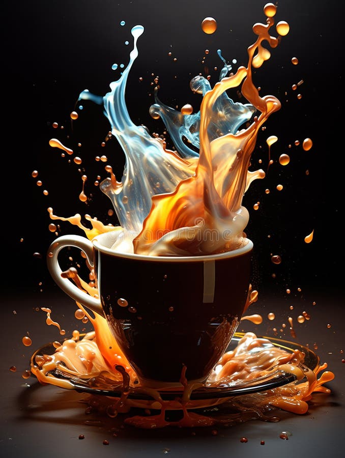 Splashed Coffee Stock Illustrations – 263 Splashed Coffee Stock ...