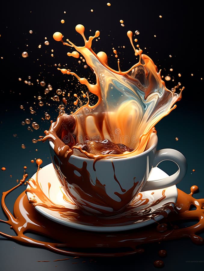 Splashed Coffee Stock Illustrations – 263 Splashed Coffee Stock ...