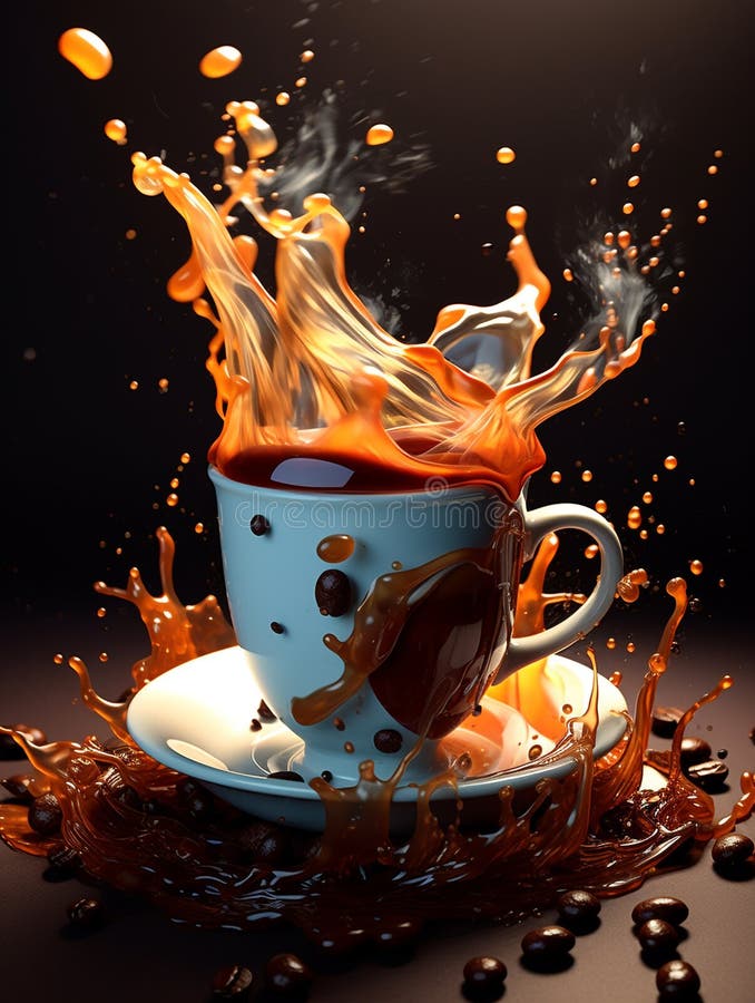 Splashed Coffee Stock Illustrations – 263 Splashed Coffee Stock ...