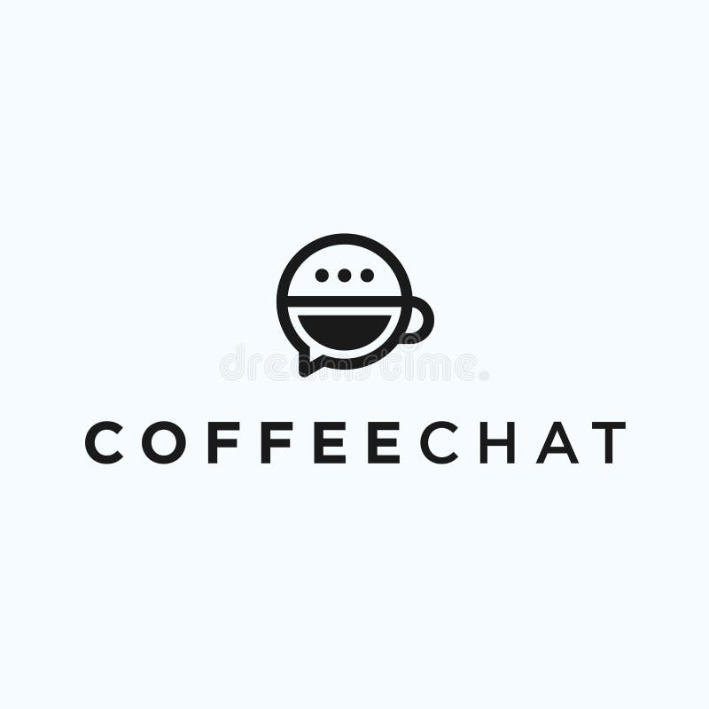 Coffee Chat Logo Design Vector Illustration Stock Illustration ...