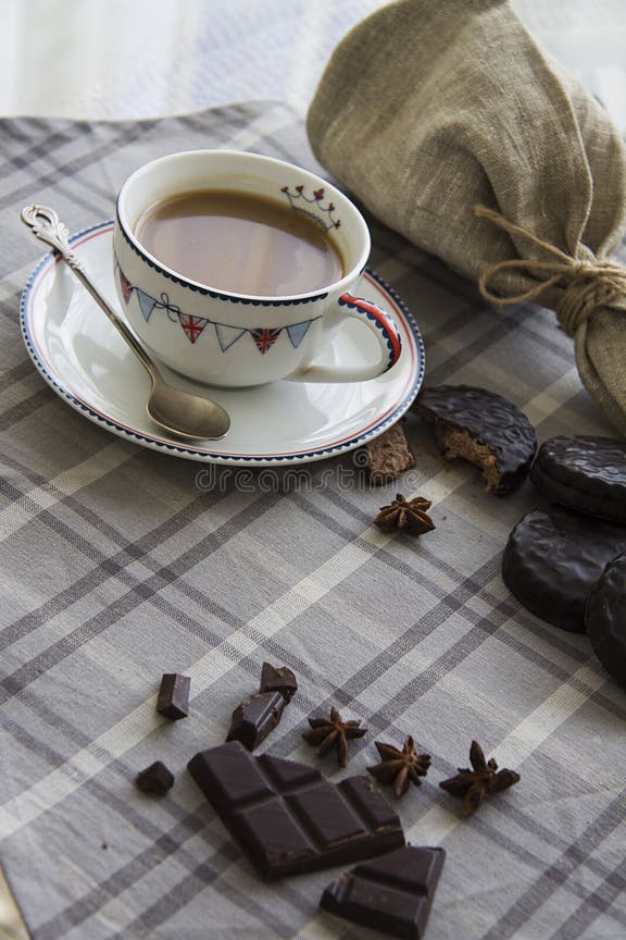 Coffee and choco stock image. Image of cappuccino, breakfast - 56781067