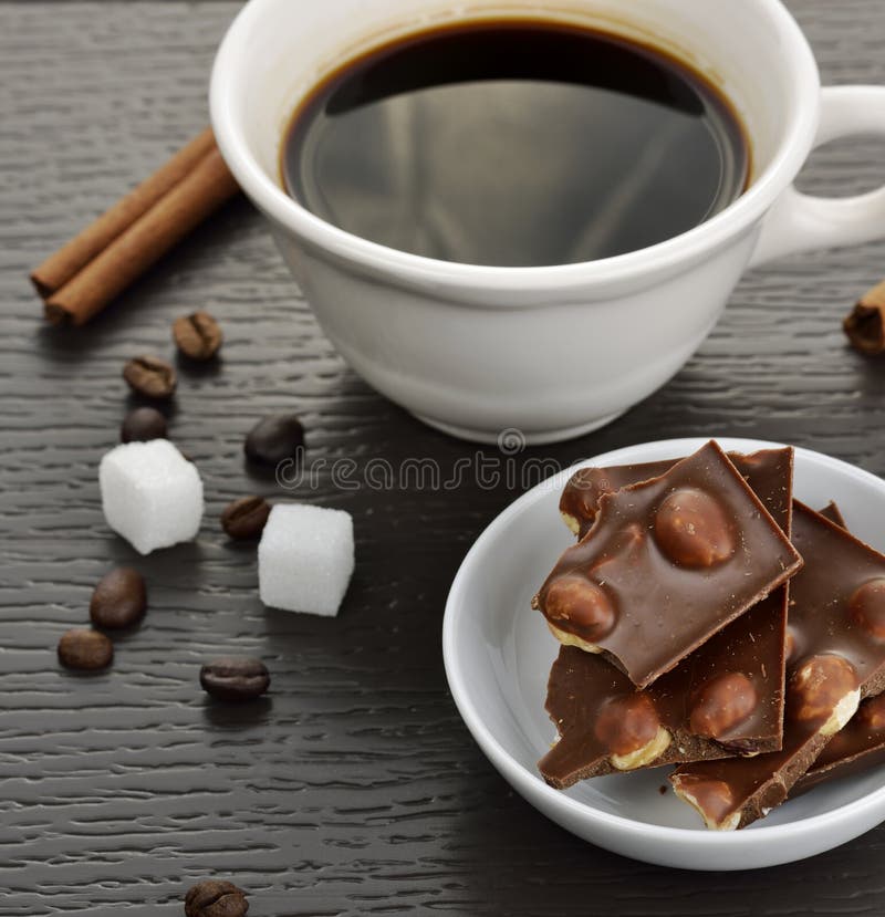 Coffee and Chocolate stock photo. Image of closeup, snack - 27432434