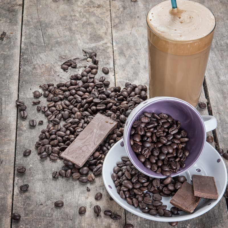 Coffee and Chocolate stock photo. Image of retro, table - 27495612