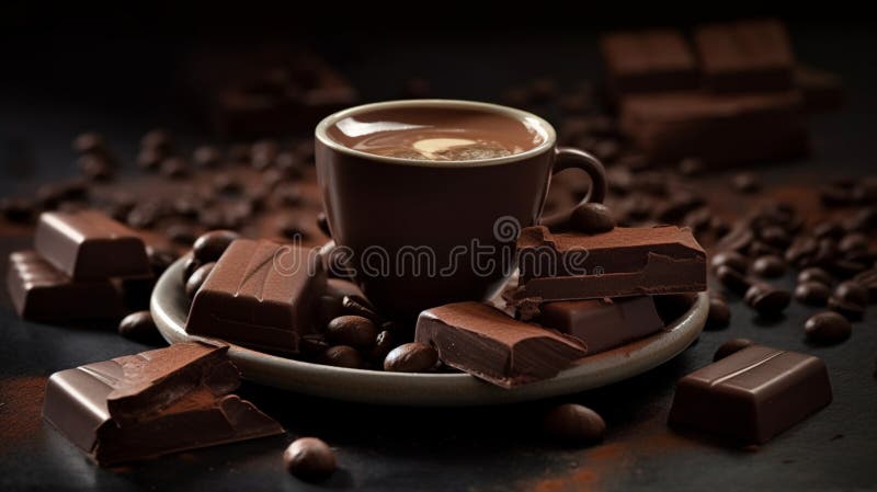 Coffee and Chocolate, the Ultimate Indulgence Stock Illustration ...