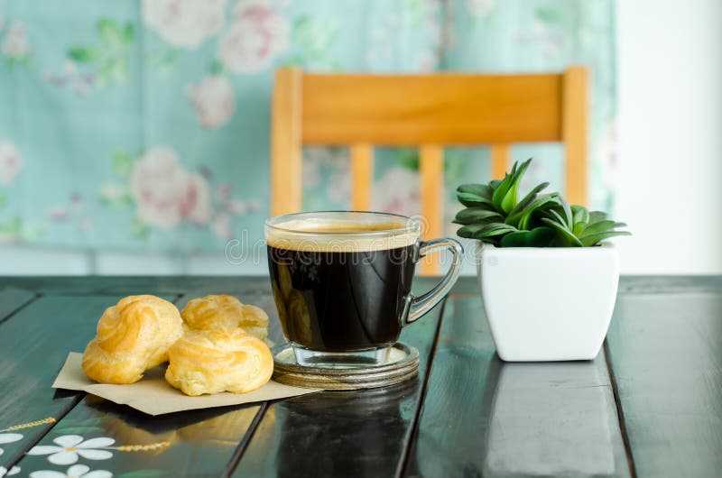 Coffee and choux stock photo. Image of beverage, coffee - 56354806
