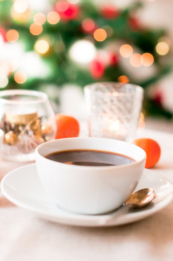 Coffee on Christmas Morning Stock Photo - Image of morning, illuminated ...
