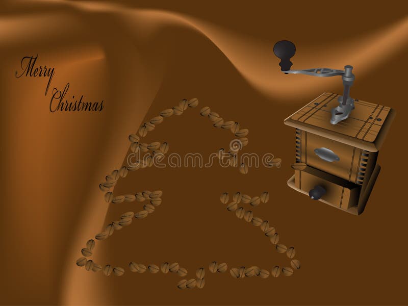 Coffee christmas tree stock vector. Illustration of style - 16414167