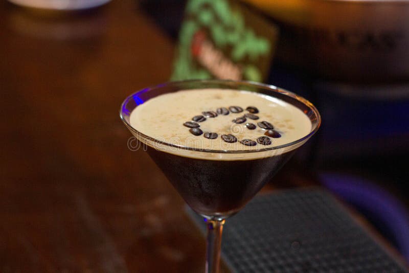 Premium coffee cocktail stock photo. Image of glasses - 195635100