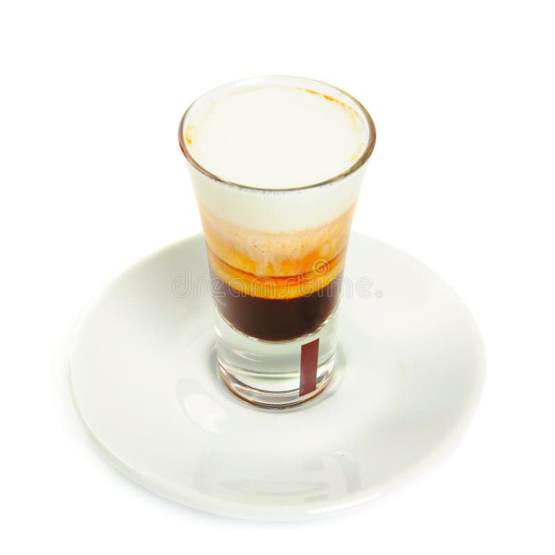 Coffee cocktail isolated stock photo. Image of layered - 27634300
