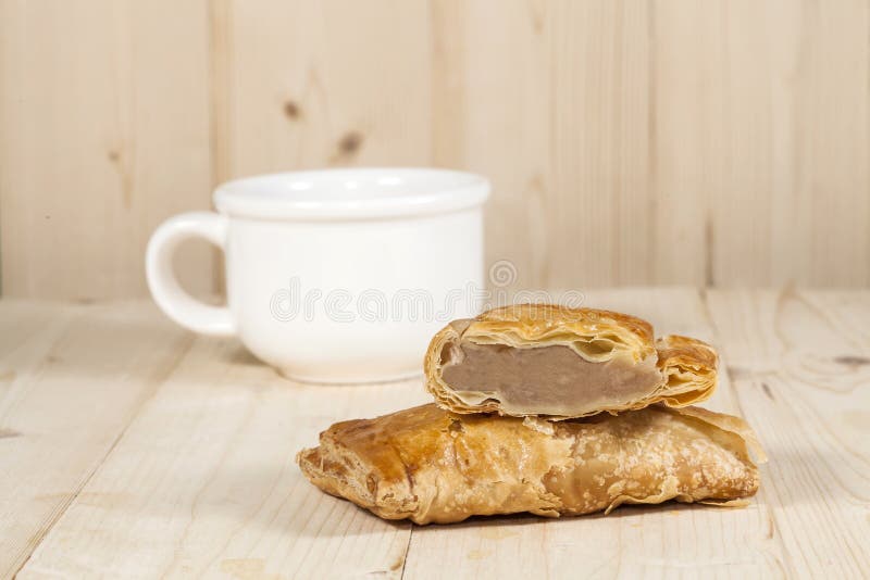 Coffee and coconut puff stock photo. Image of dessert - 53783106