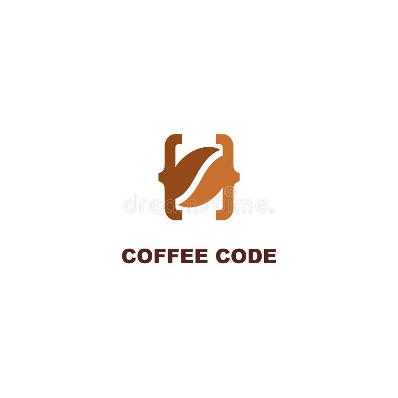 Coffee Code, Logo for Coffee Shop with Technology Style Concept. Stock ...