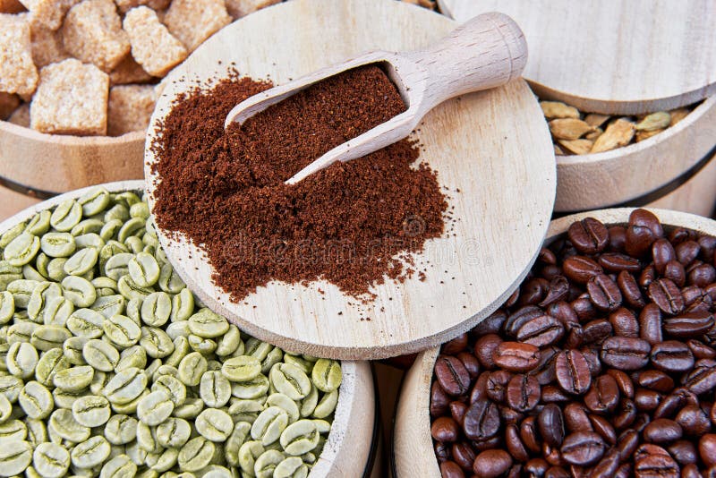 Coffee and Coffee Ingredients Stock Photo - Image of arabian, grain ...