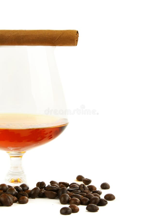 Coffee cognac and cigar stock photo. Image of still, coffee - 7163026