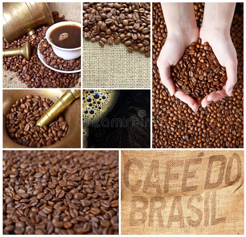 Coffee collage stock image. Image of espresso, black - 151709621
