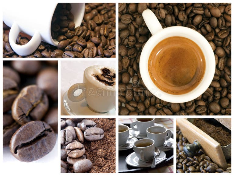 Coffee collage stock photo. Image of grind, gourmet, coffee - 17635654