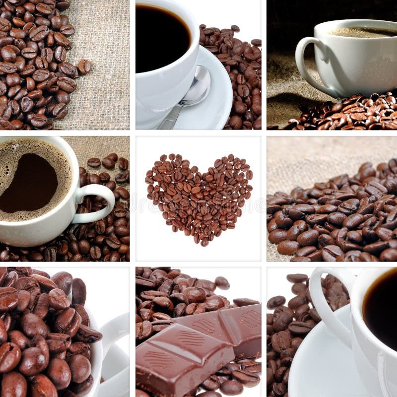 Coffee themed collage stock image. Image of feast, drink - 5806621