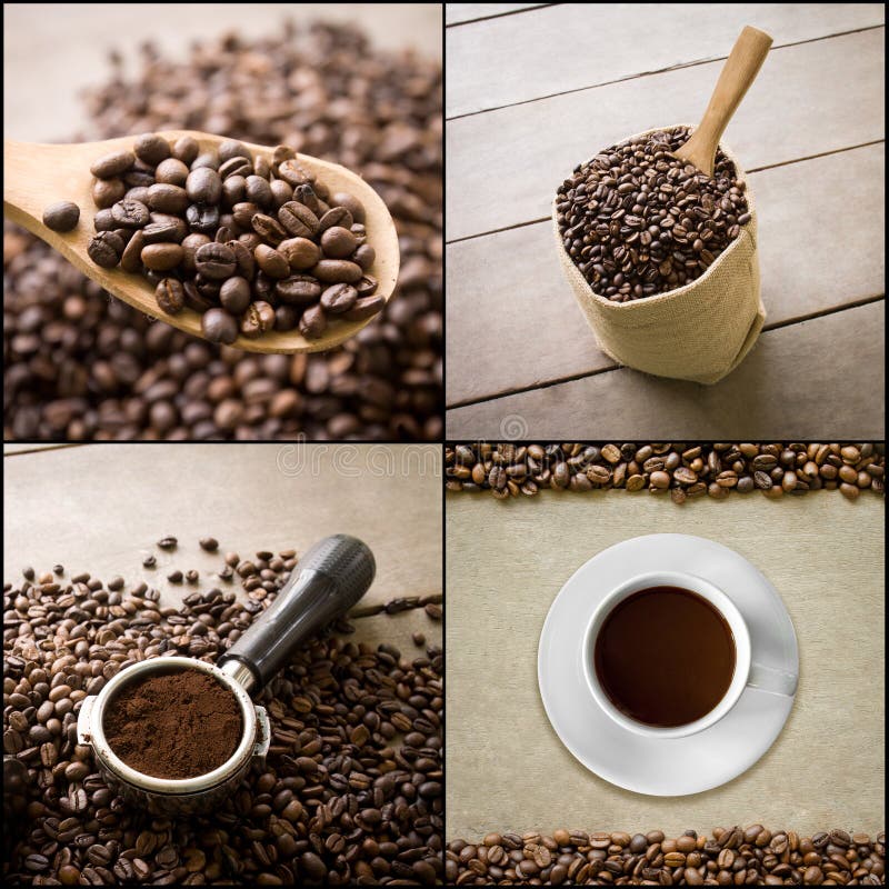 Coffee collage stock photo. Image of coffee, agriculture - 29139208