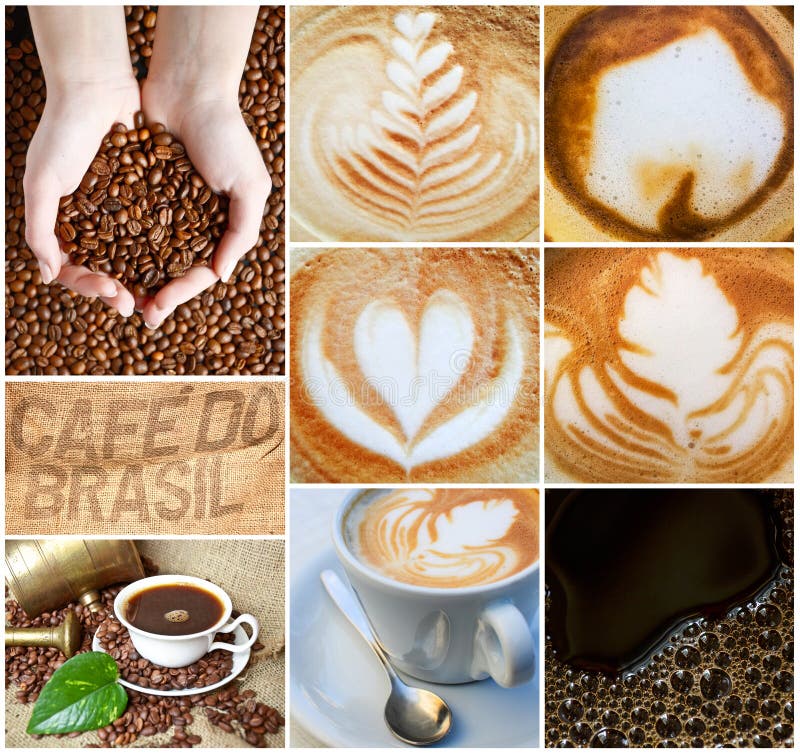 Coffee collage stock photo. Image of border, rustic - 151709870