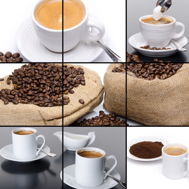 Coffee collage stock image. Image of morning, aroma, spoon - 40955413