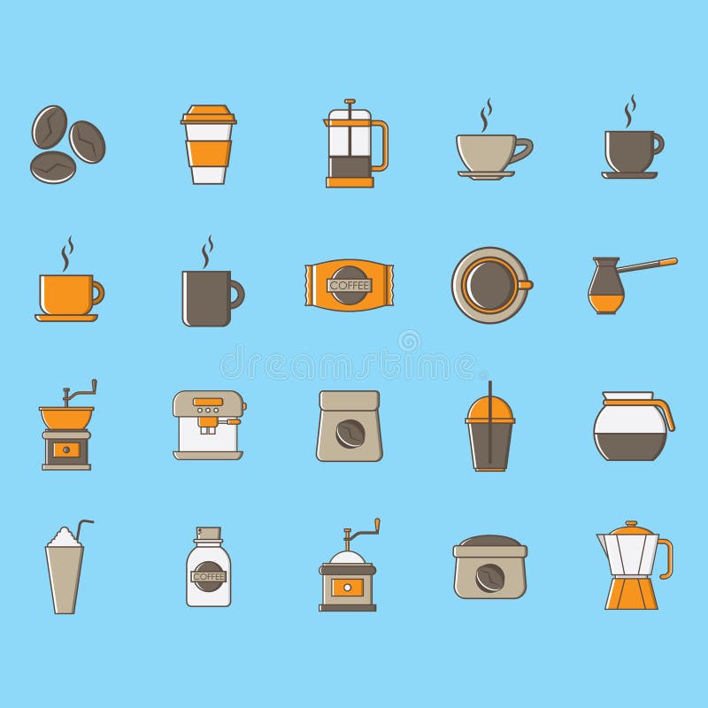 Coffee Collection. Vector Illustration Decorative Design Stock Vector ...