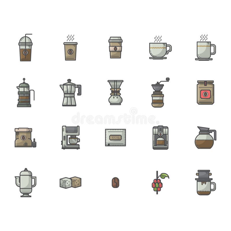 Coffee Collection. Vector Illustration Decorative Design Stock Vector ...